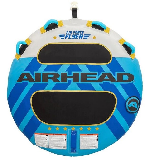 Airhead Air Force Flyer 1-Person Inflatable Towable Boat Tube – Pedals ...